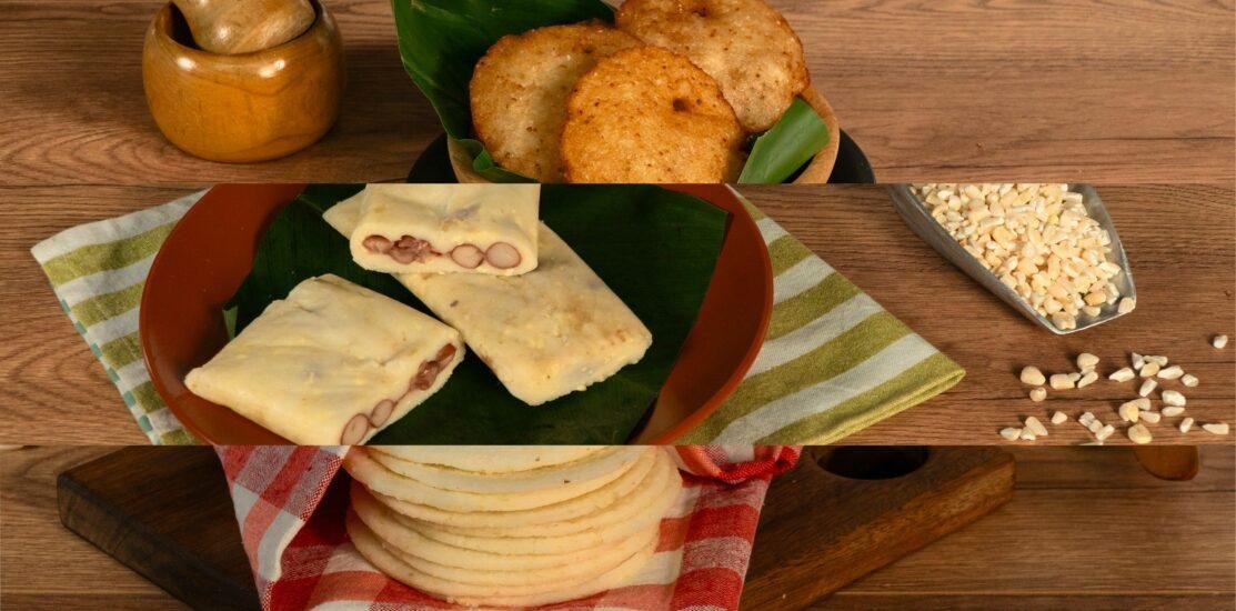 Masa de maíz Básica: Arepa tela - Arepa de angelito - Bollo de corazón ...